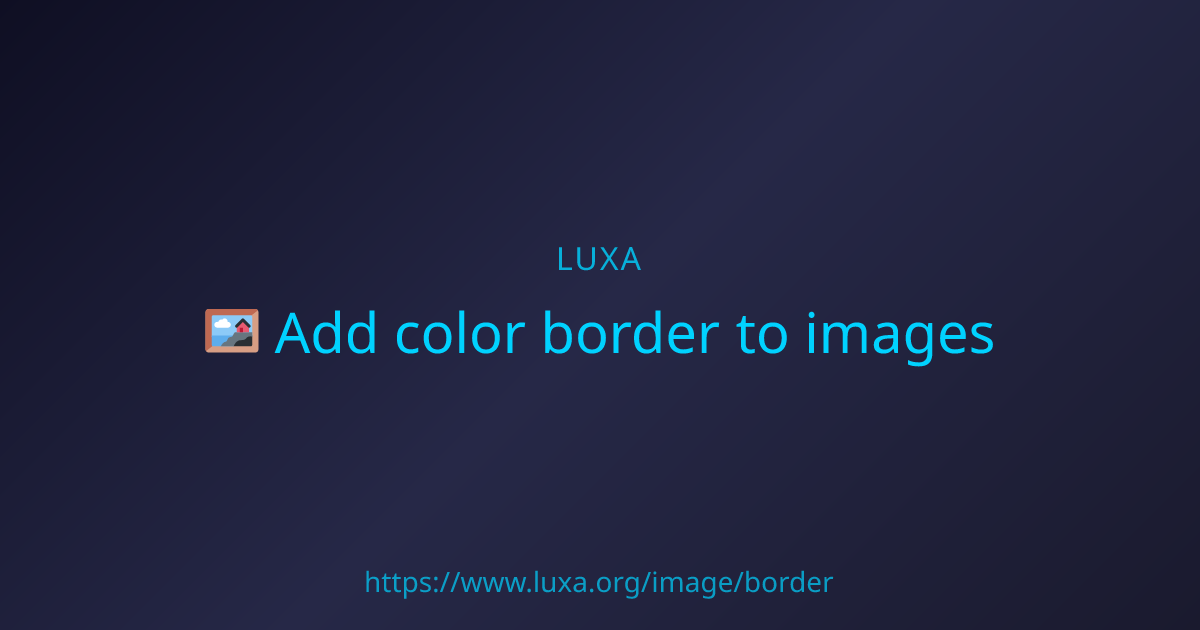 Add color border to images